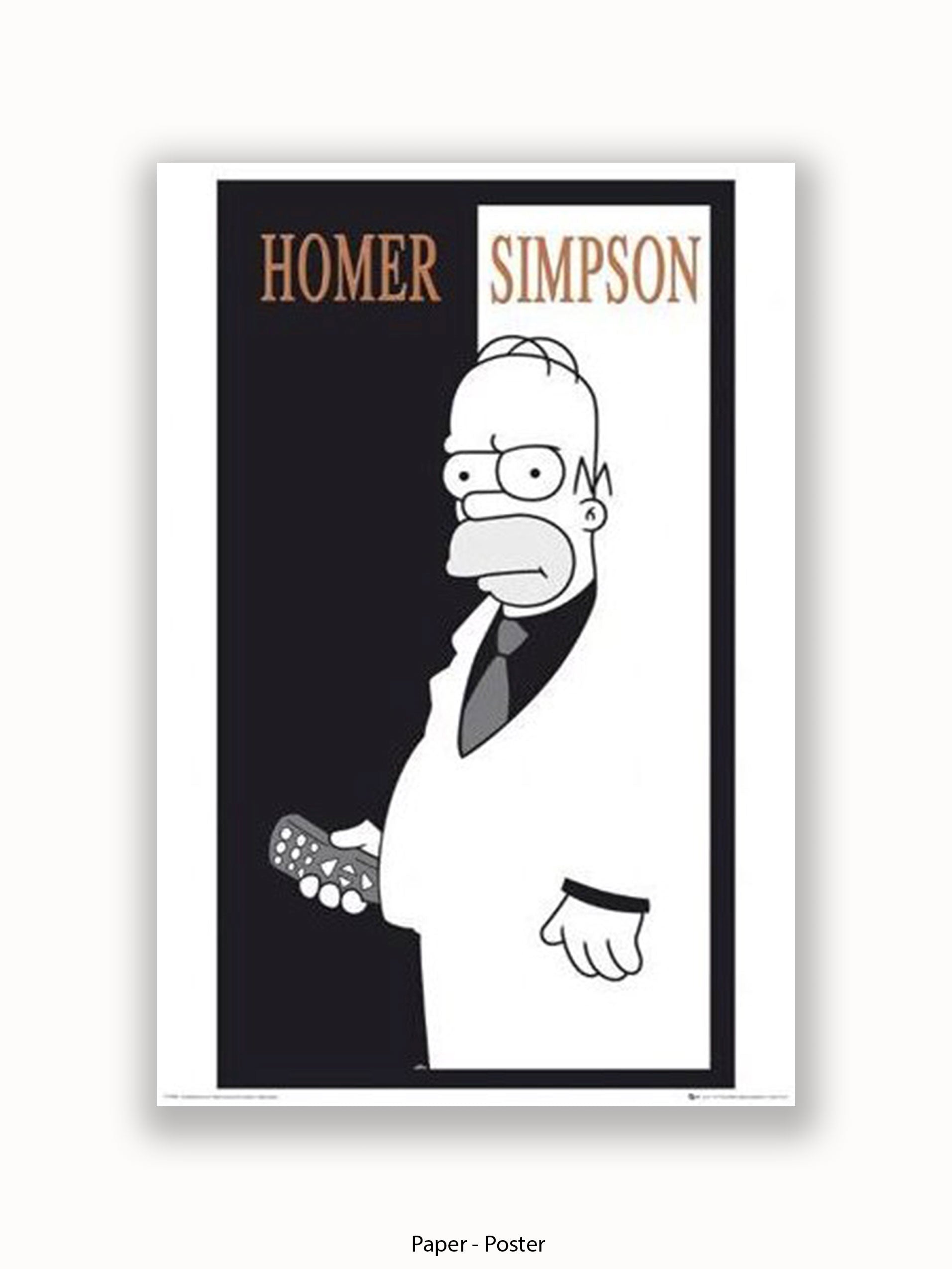 Simpsons Homer Scarface Poster – www.onawallnearyou.com