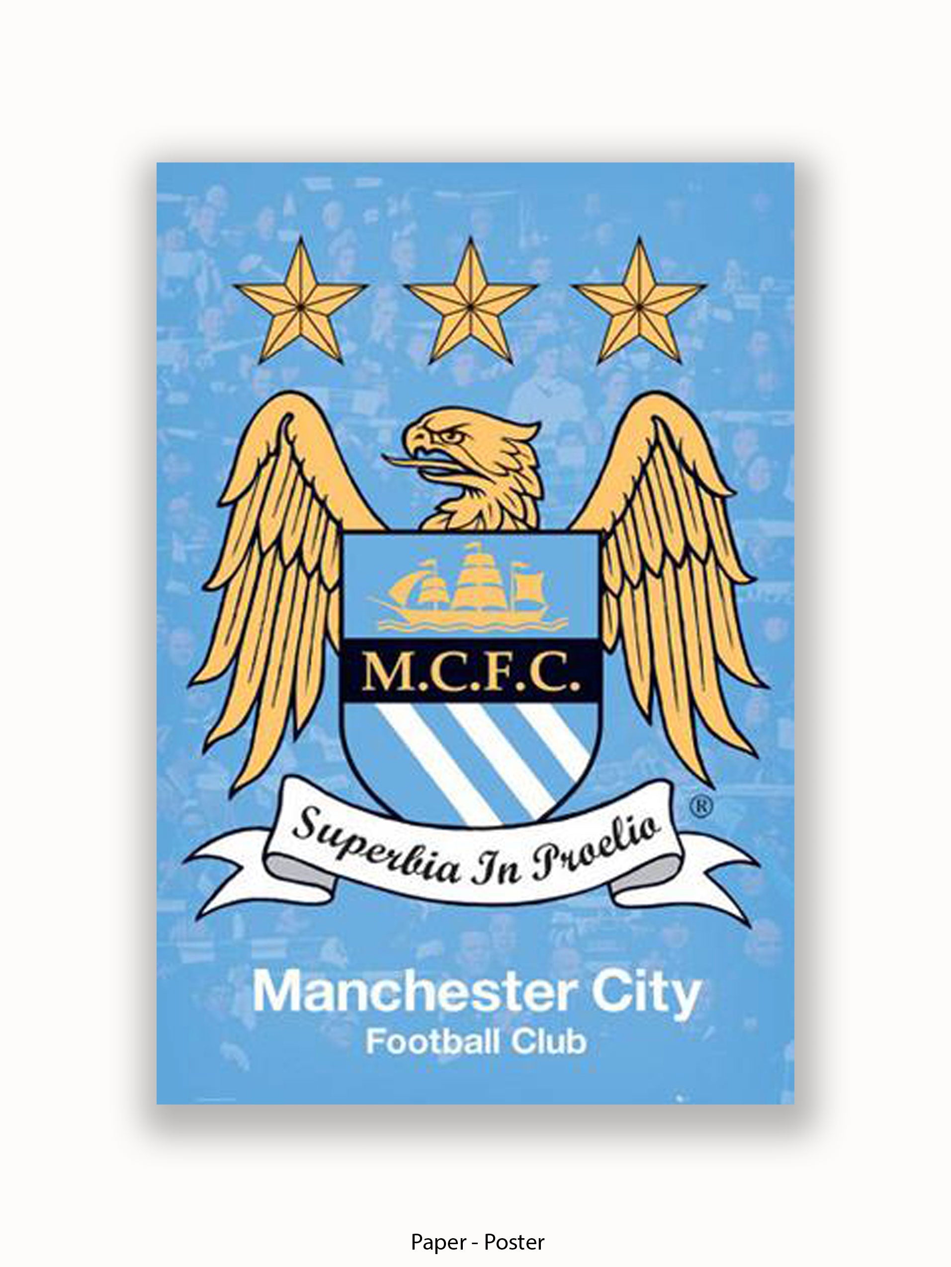 Manchester City Club Badge Poster – www.onawallnearyou.com