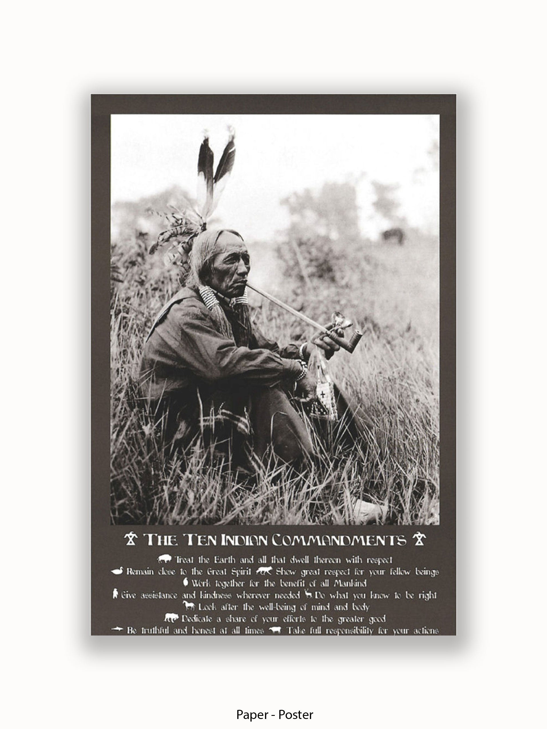 Indian Ten Commandments I Poster – www.onawallnearyou.com